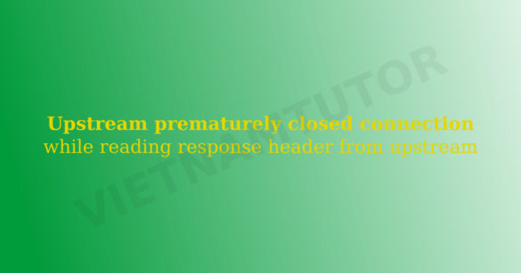 Fixing “Upstream Prematurely Closed Connection” Error in Nginx – Việt Nam Tutor